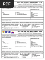 DSWD QMS GF 005 - REV 04 - Client Satisfaction Measurement Form | PDF