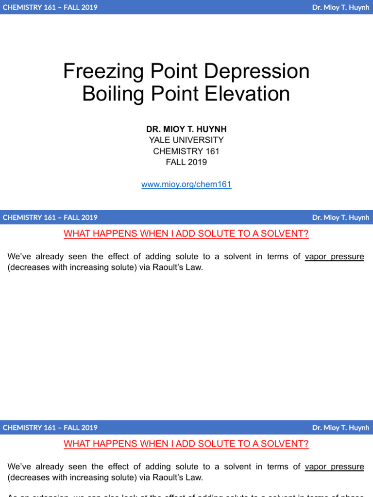 Freezing Boiling Points | PDF