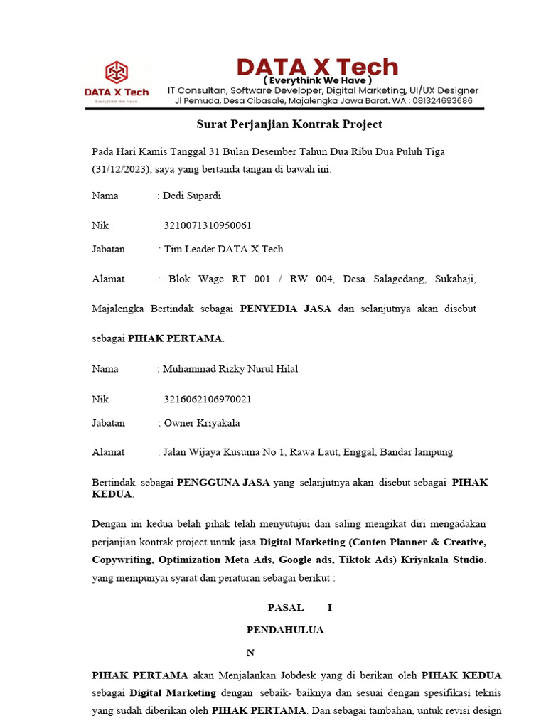 MOU KRIYAKALA Studio 2 | PDF