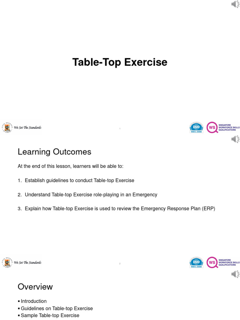Table-Top Exercise (TTX) | PDF | Fire Safety | Safety