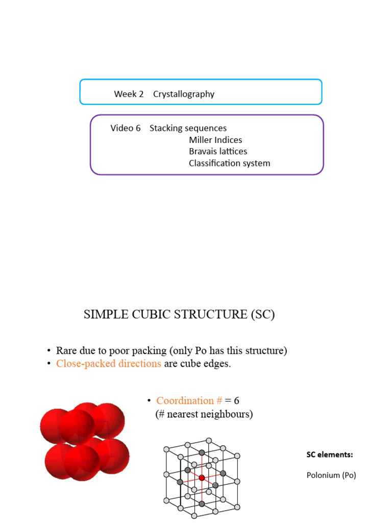 Solid State Stacking Sequences - Bravais Lattice - Classification | PDF ...