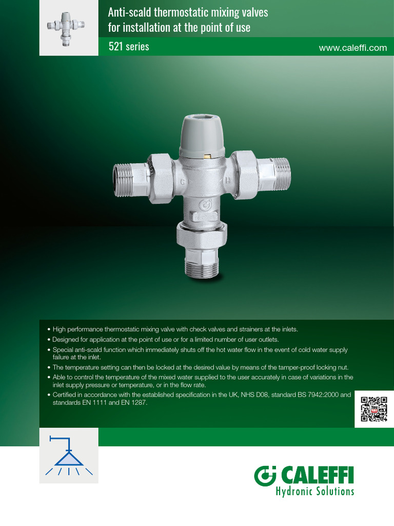 TMV O & M Manual | PDF | Valve | Water Heating