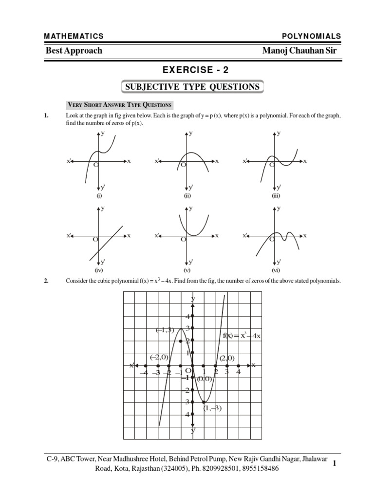 Polynomial 2 Class 10 | PDF | Zero Of A Function | Polynomial