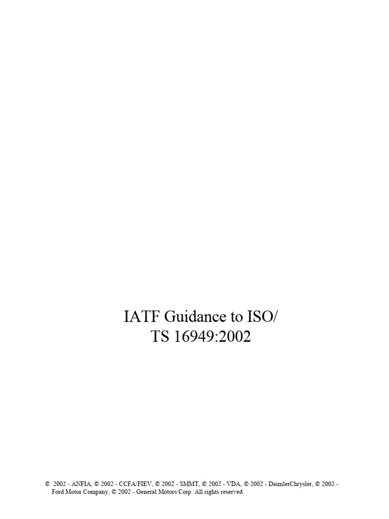 Iatf Guidance To Iso TS 16949 2002 | PDF | Iso 9000 | Quality Management