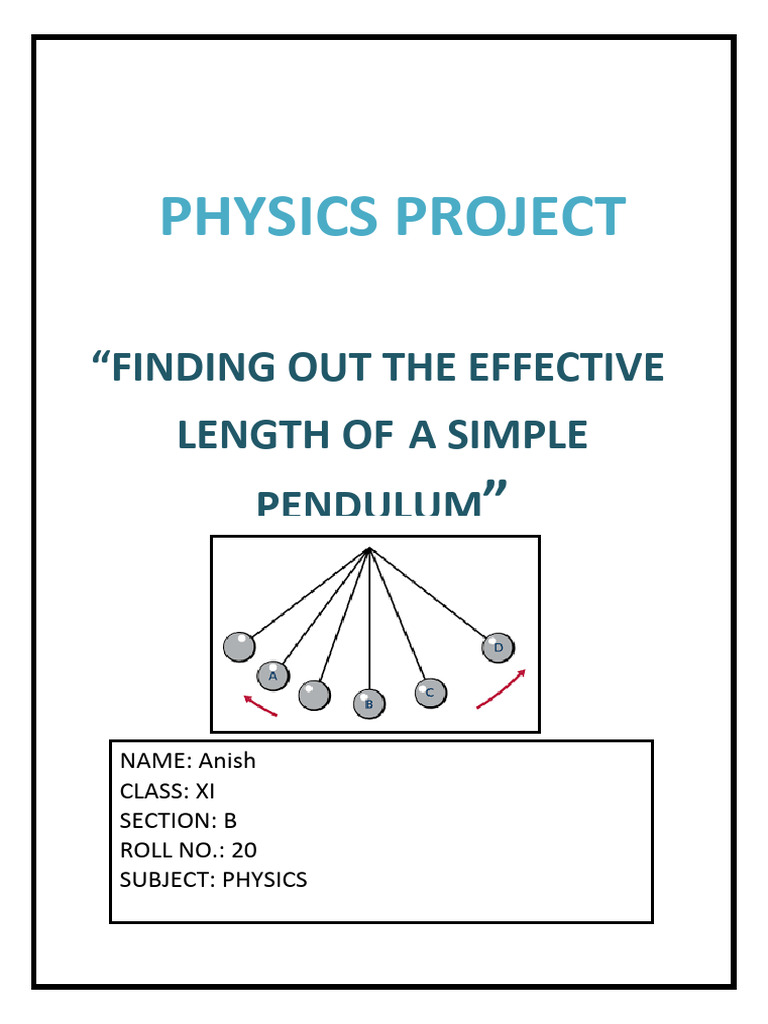 Physics Project XI | PDF | Pendulum | Clock