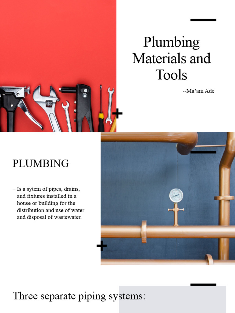 Plumbing Materials and Tools | PDF | Plumbing | Pipe (Fluid Conveyance)