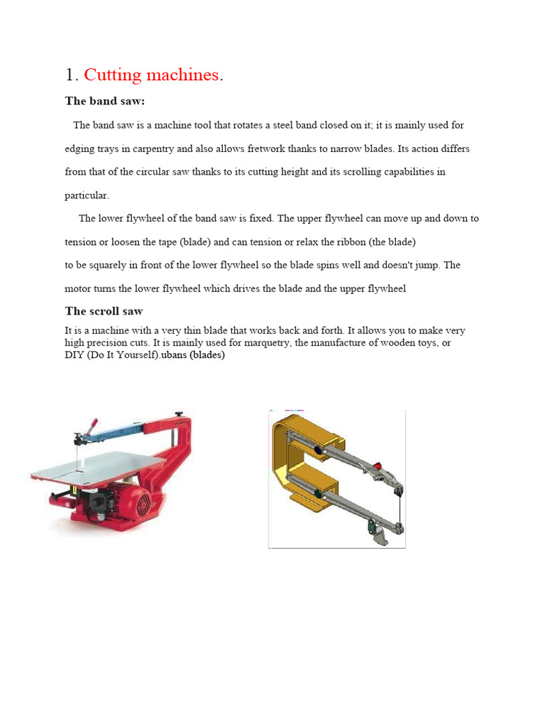 Cutting Machines | PDF | Wood | Mechanical Engineering