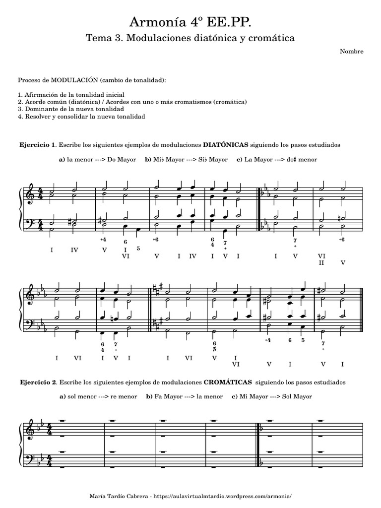 ARM4-Tema3-Modulaciones Diatónica y Cromática | PDF | Tecnicas ...