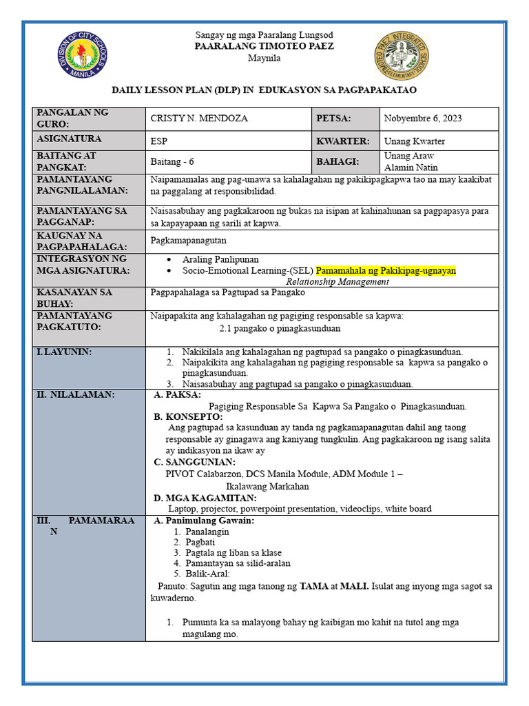 Q2 Esp Sy 2023 2024 | PDF