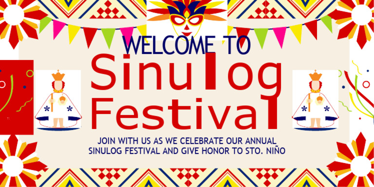 Bright Yellow Red Bold Festive Sinulog Festival Welcome Banner (1) | PDF