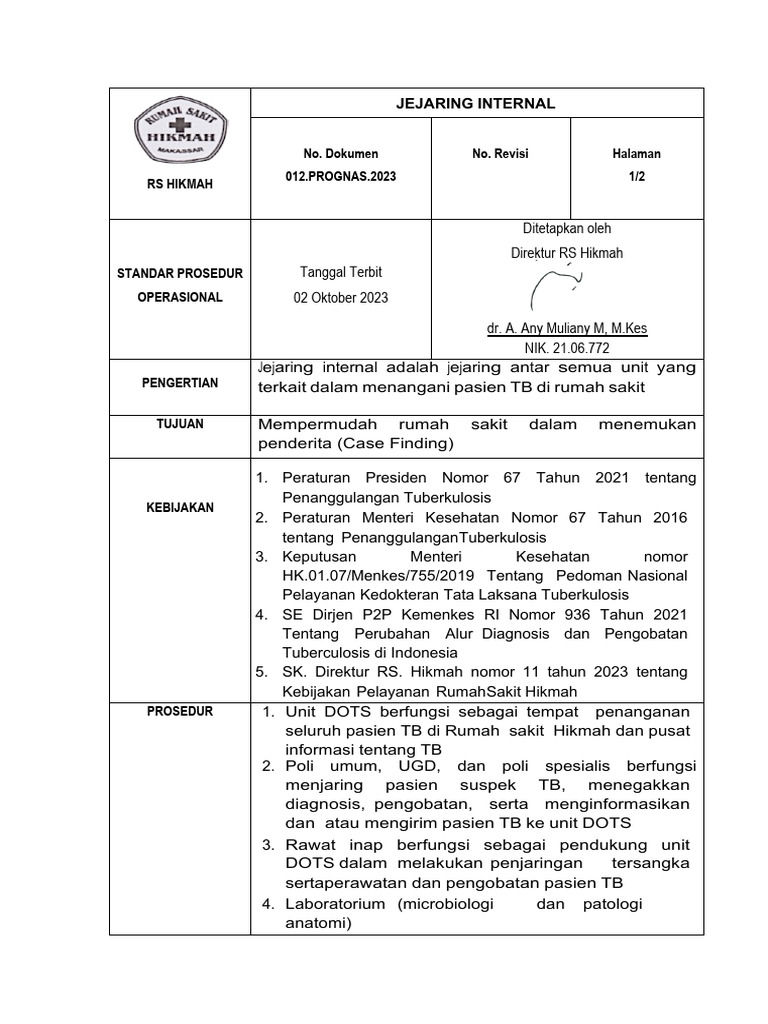 Spo Jejaring Internal | PDF