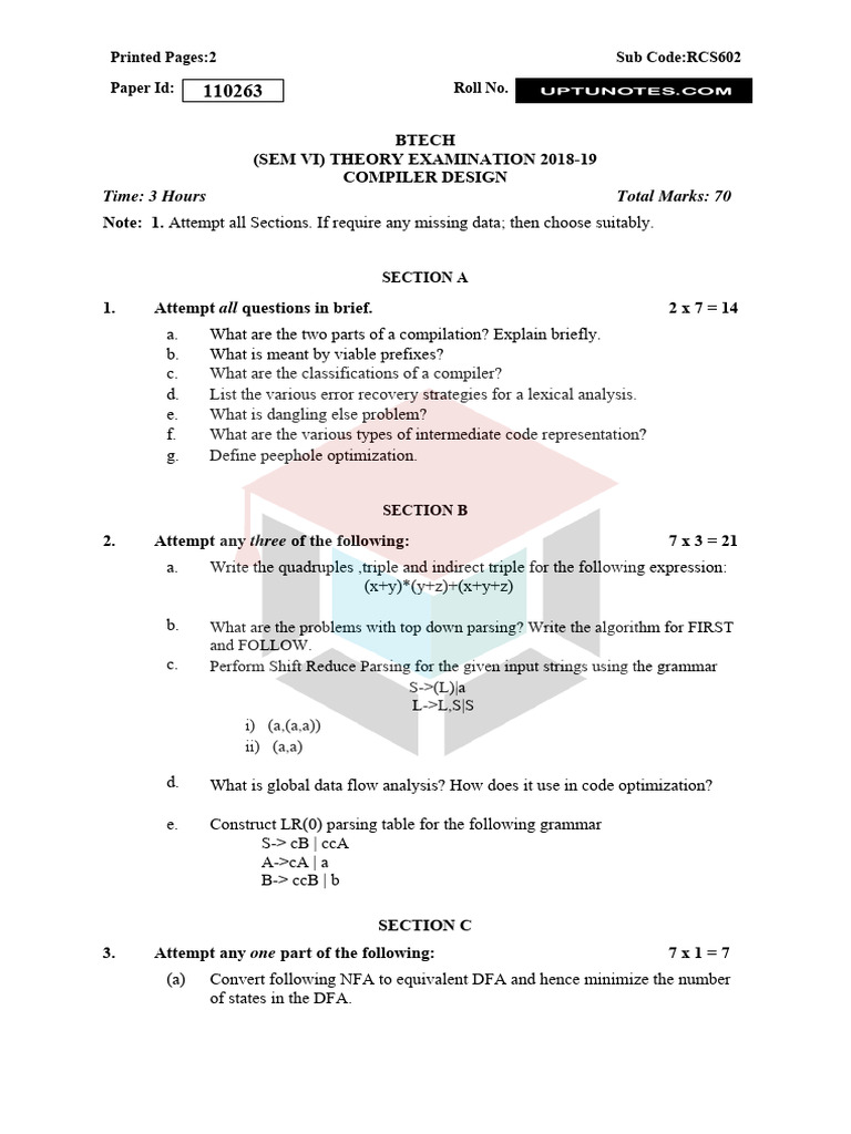 RCS602 Unlocked | PDF | Parsing | Scope (Computer Science)