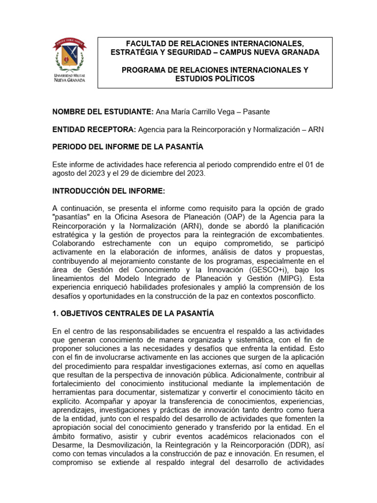 Formato - Informe Ejecutivo de Gestión | PDF | Planificación ...