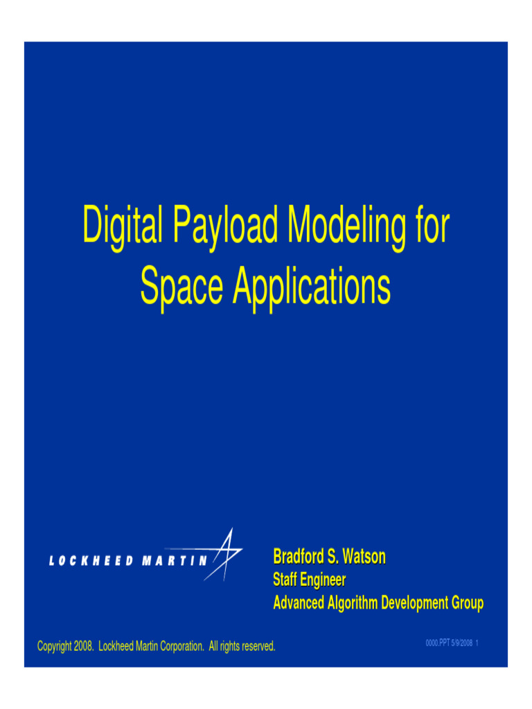 Lockheed Martin Digital Payload | PDF | Analog To Digital Converter ...