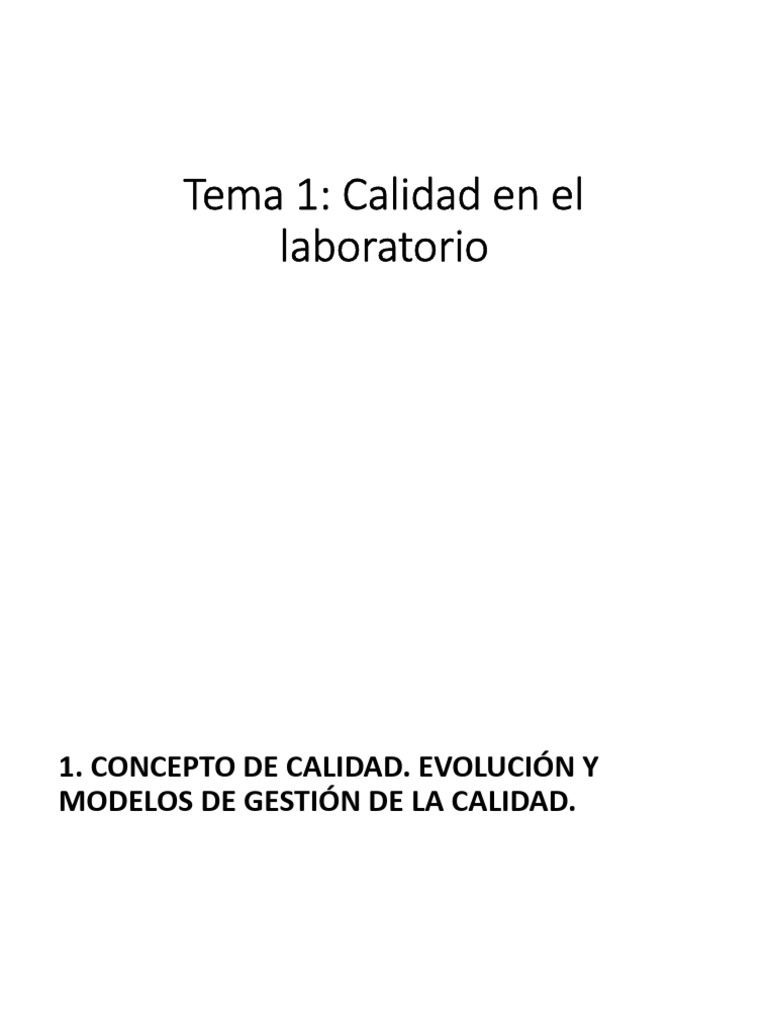 Calidad en El Laboratorio | PDF