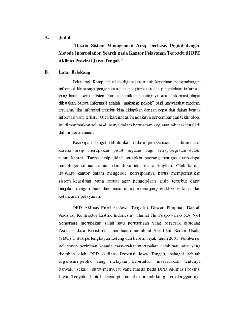 Contoh Penulisan Proposal Skripsi | PDF | Bisnis | Komputer