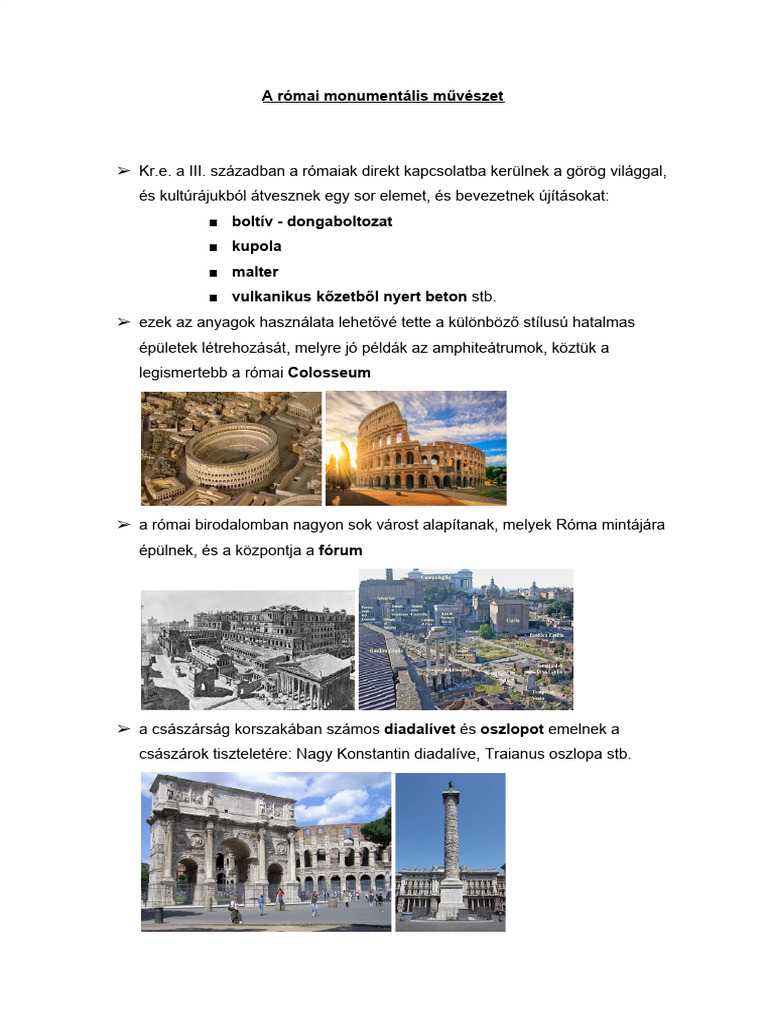 A Római Monumentális Művészet | PDF