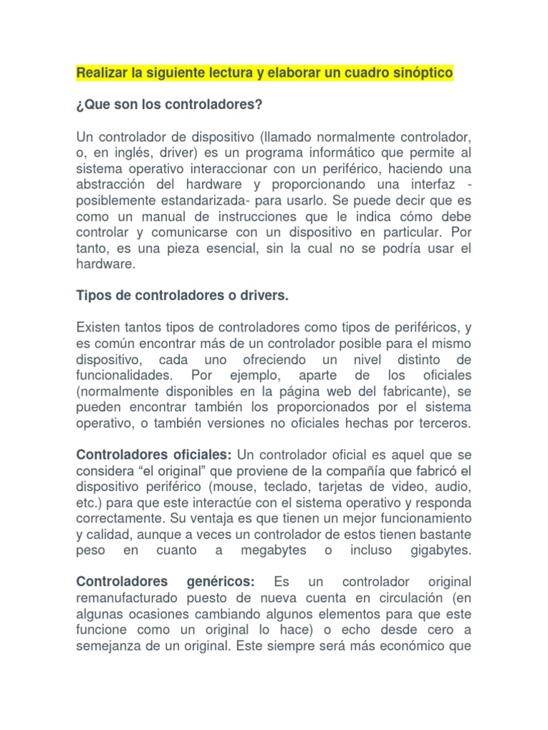 Controladores | PDF