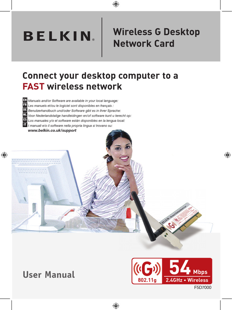 Wireless G Desktop Card Guide | PDF | Wireless Lan | Wireless Access Point