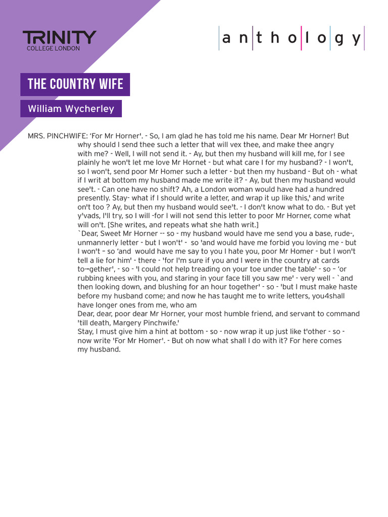 AdMon The Country Wife | PDF | Poetry