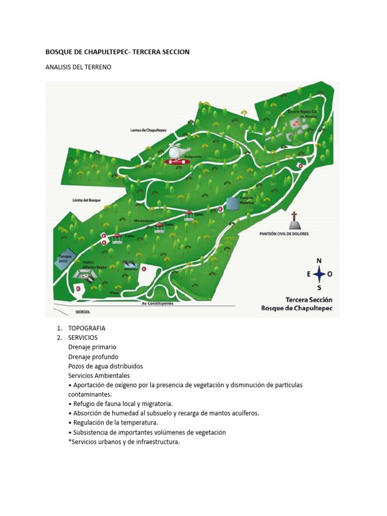 Mapa y Análisis de la Tercera Sección de Chapultepec | PDF