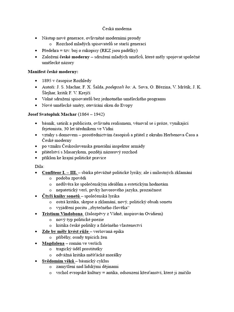 Česká Moderna | PDF