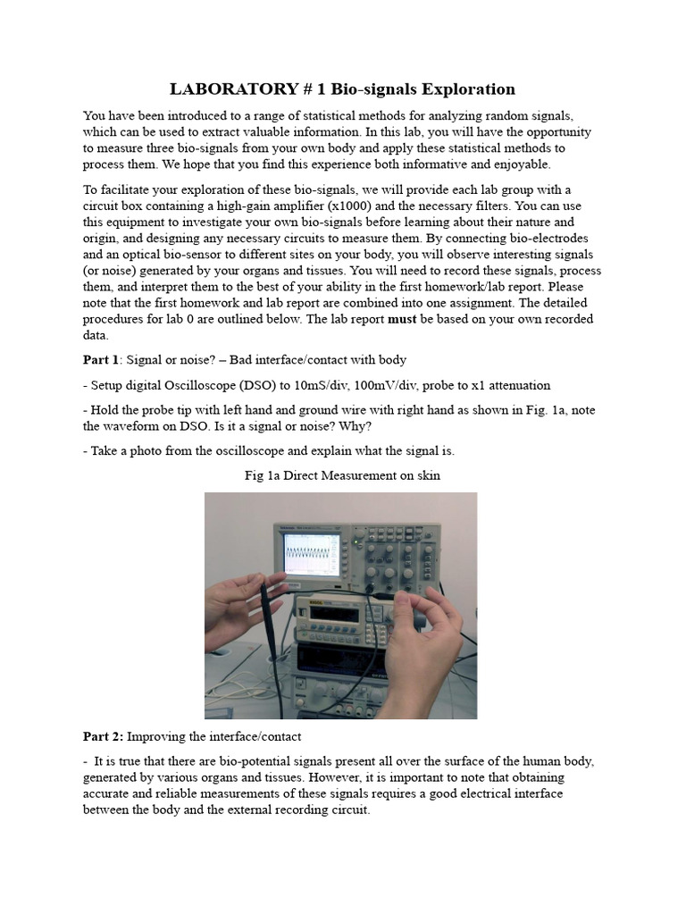 Lab 1 | PDF | Amplifier | Electromyography