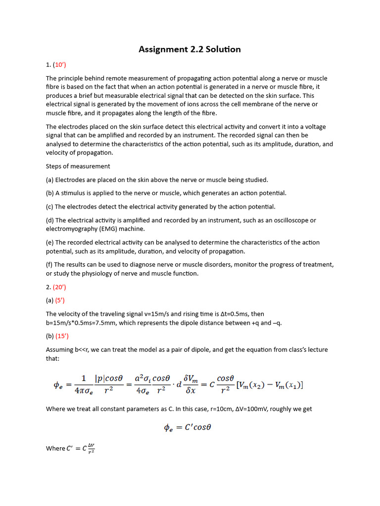 Remote Measurement of Action Potentials | PDF | Teaching Methods ...