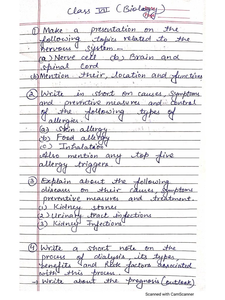 Class 7 Biology Project Assignment Topics | PDF
