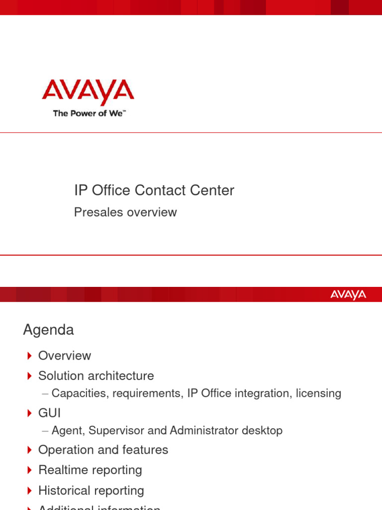 Avaya IP Office ContactCenter Brochure | PDF | Call Centre | Interactive Voice Response
