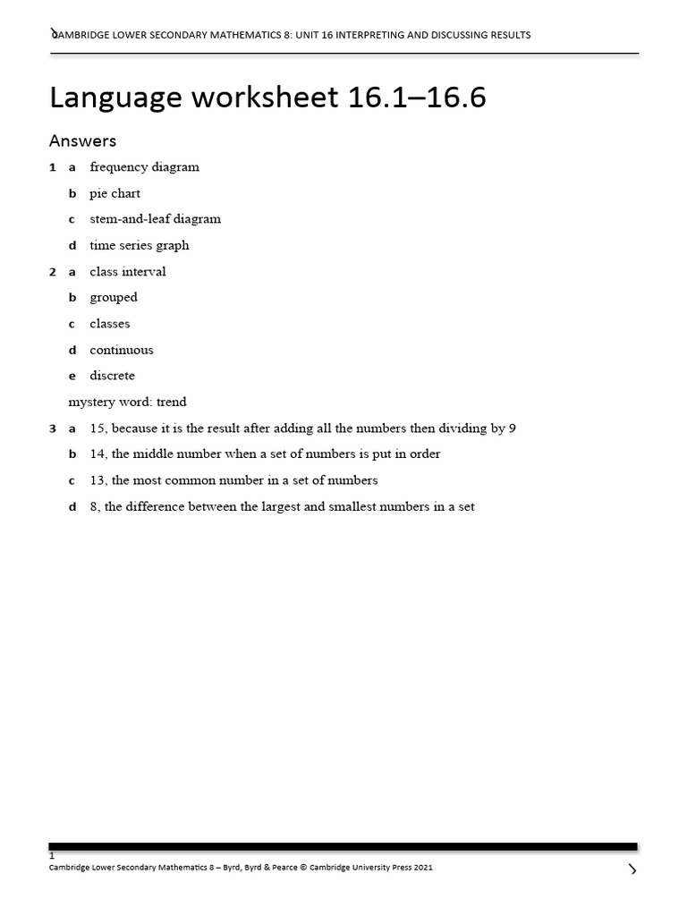 Interpreting Results: Math Unit 16 | PDF