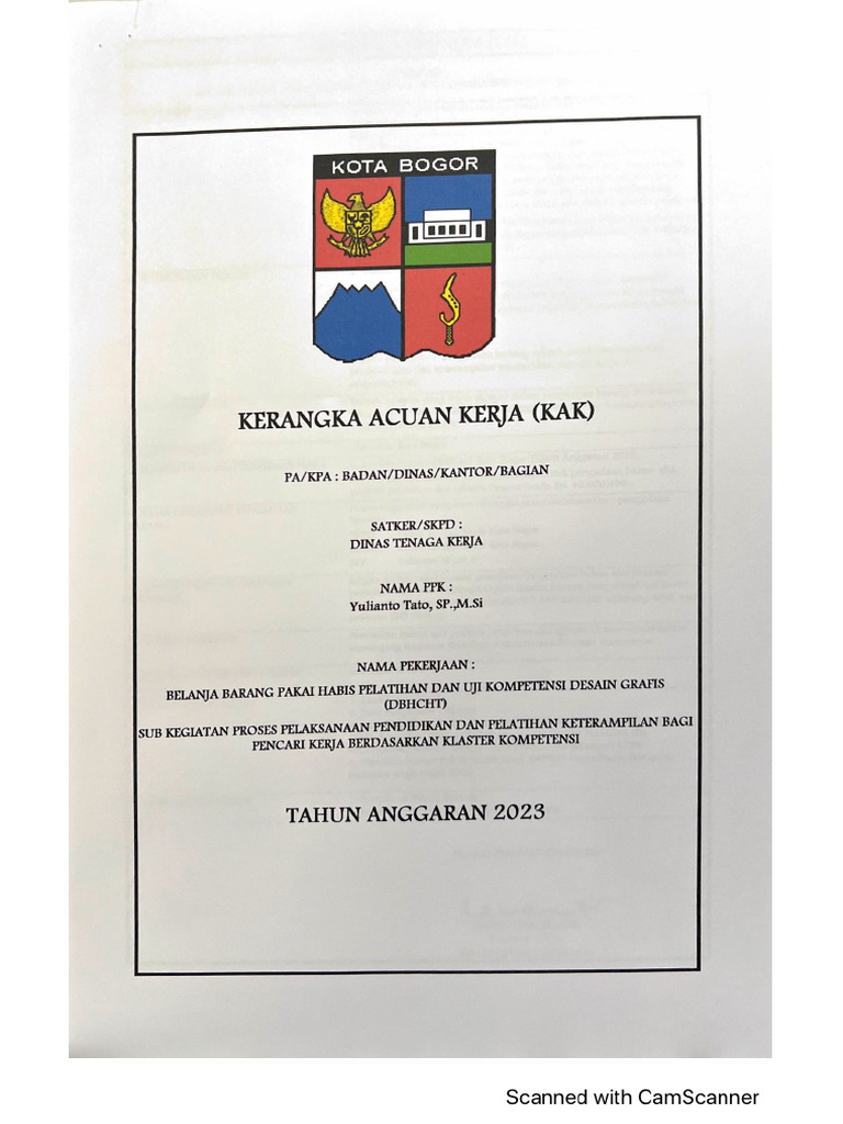 KAK Desain Grafis DBHCHT 2023 | PDF