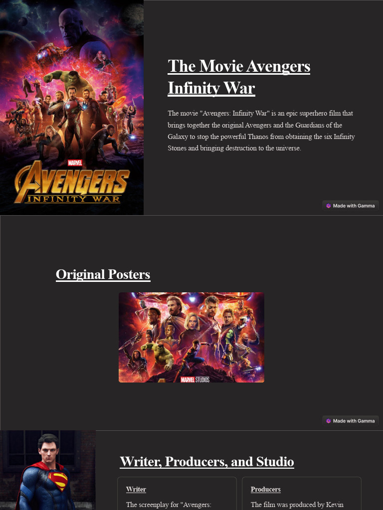 Avengers: Infinity War Movie Overview | PDF