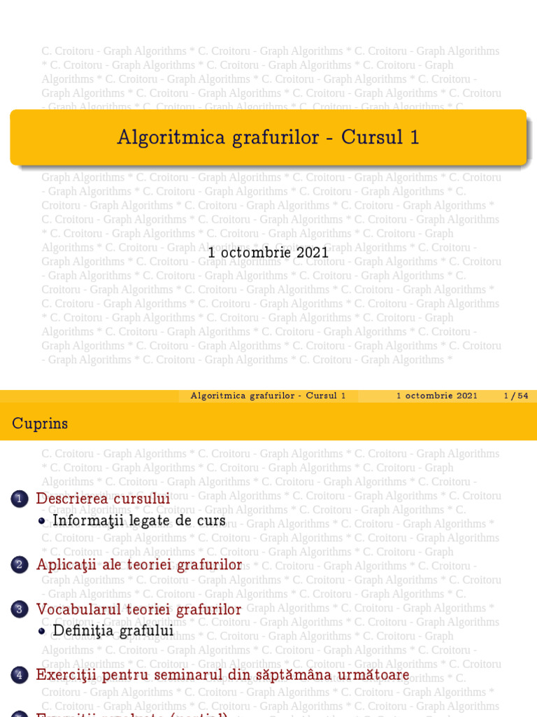 UAIC, Grafuri Curs | Download Free PDF | Theoretical Computer Science ...