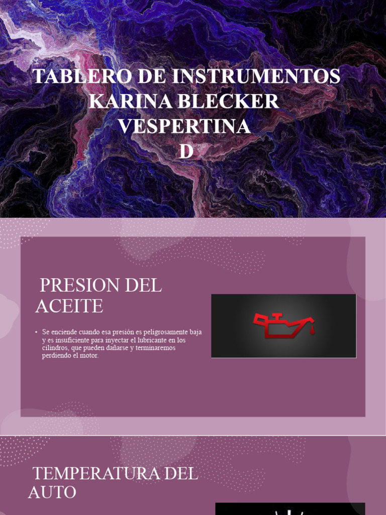Presentacion Luces Del Tablero | PDF