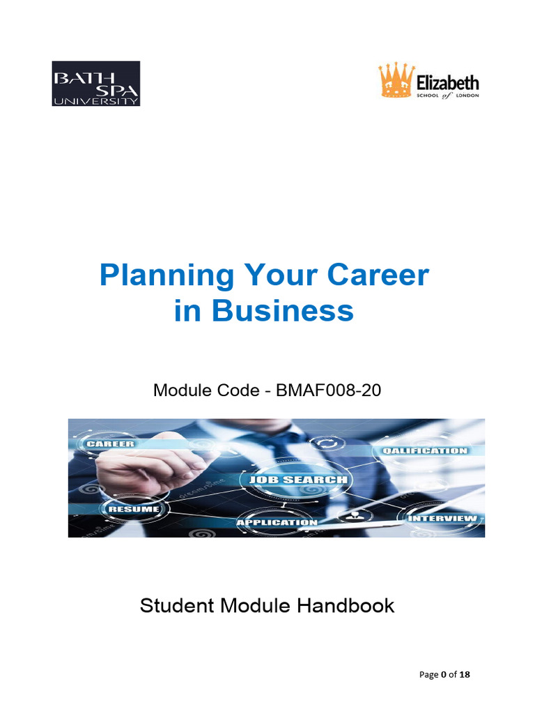 BSU-ESL Module Handbook (Planning Your Career in Business) 2022 (V-3 ...