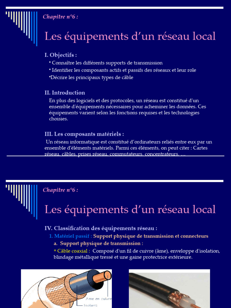 LECON 22 Les Équipements Réseaux | PDF | Commutateur réseau | Câble coaxial