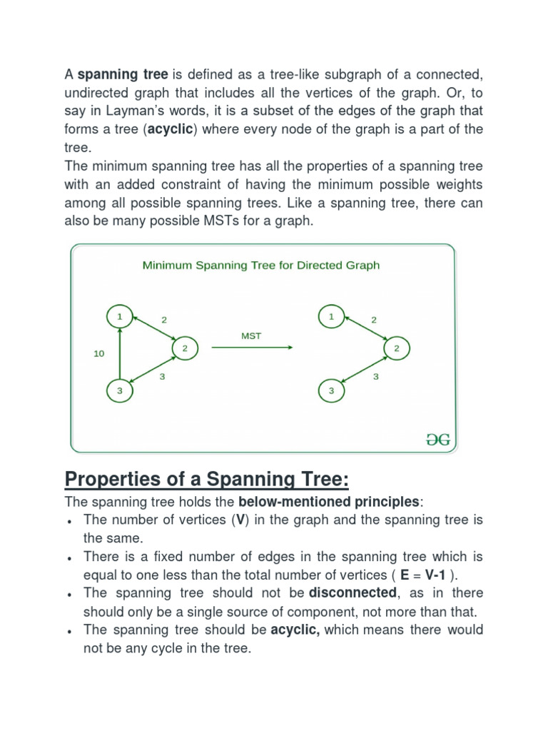Unit-4-Spanning Tree | PDF | Applied Mathematics | Mathematical Concepts