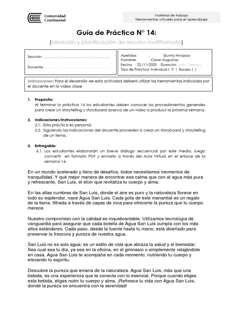 Guia N14 | PDF | Agua