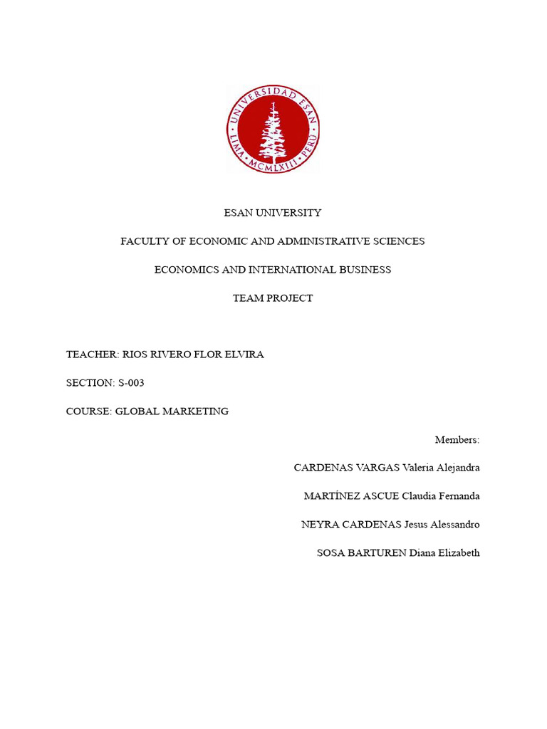 Global Marketing - Team Project #1 | PDF | Avocado | World Politics