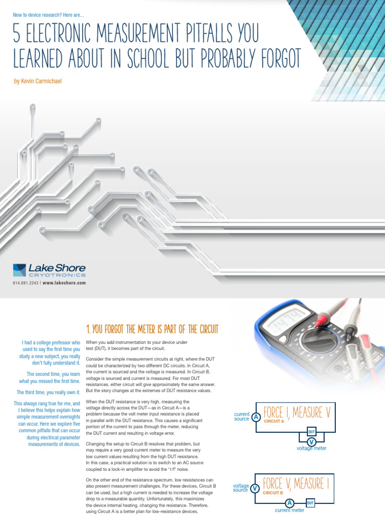 5 Measurement Pitfalls | PDF | Electrical Resistance And Conductance ...