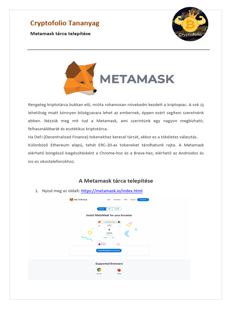 Metamask Tarca Telepitese | PDF