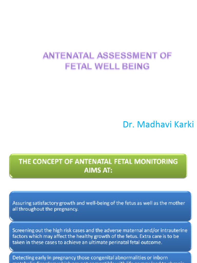 Antenatal Assessment of Fetal Well Being Fileminimizer | PDF ...