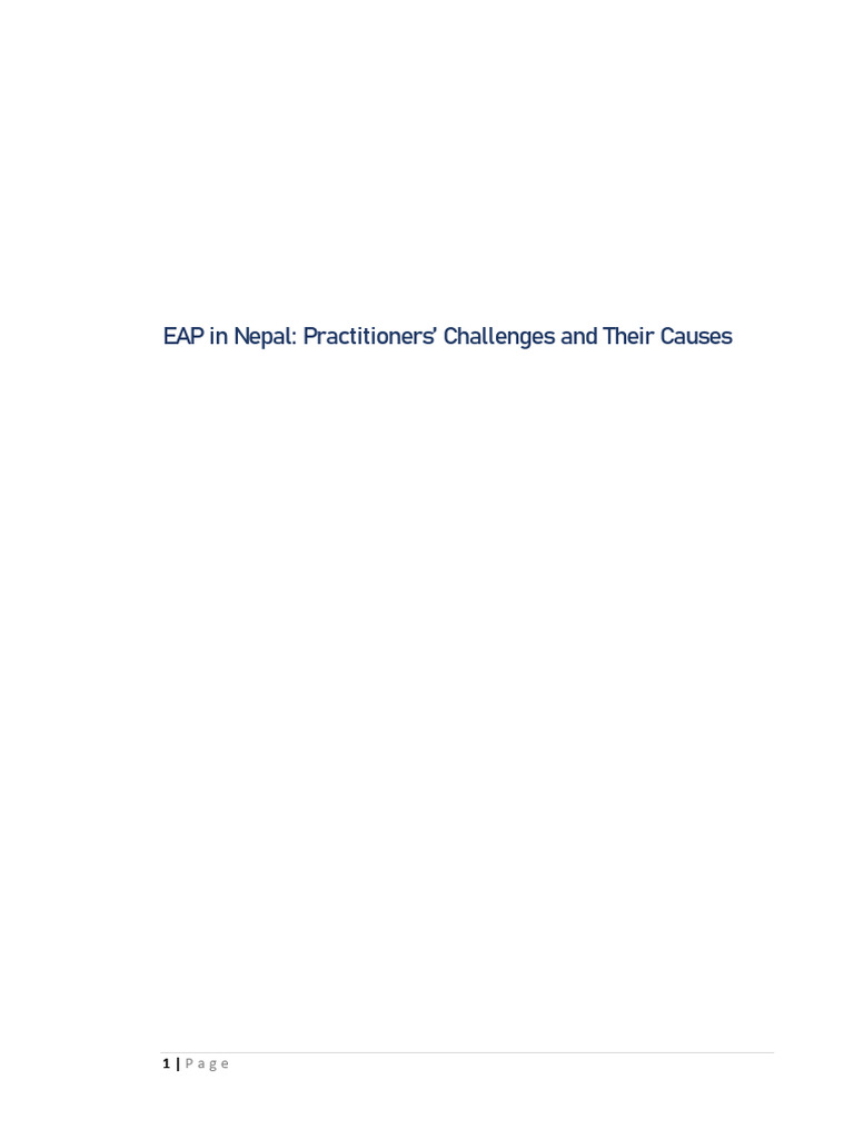 English For Academic Purposes | PDF | Teachers | Curriculum