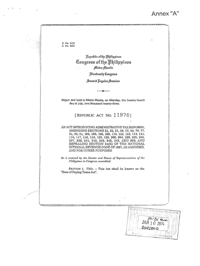 RMC No. 3-2024 Annex A | PDF