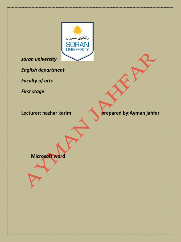 Soran University | PDF