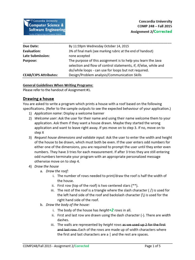 Concordia Comp 248 Assignment 2 | PDF | Computer Programming | Computing