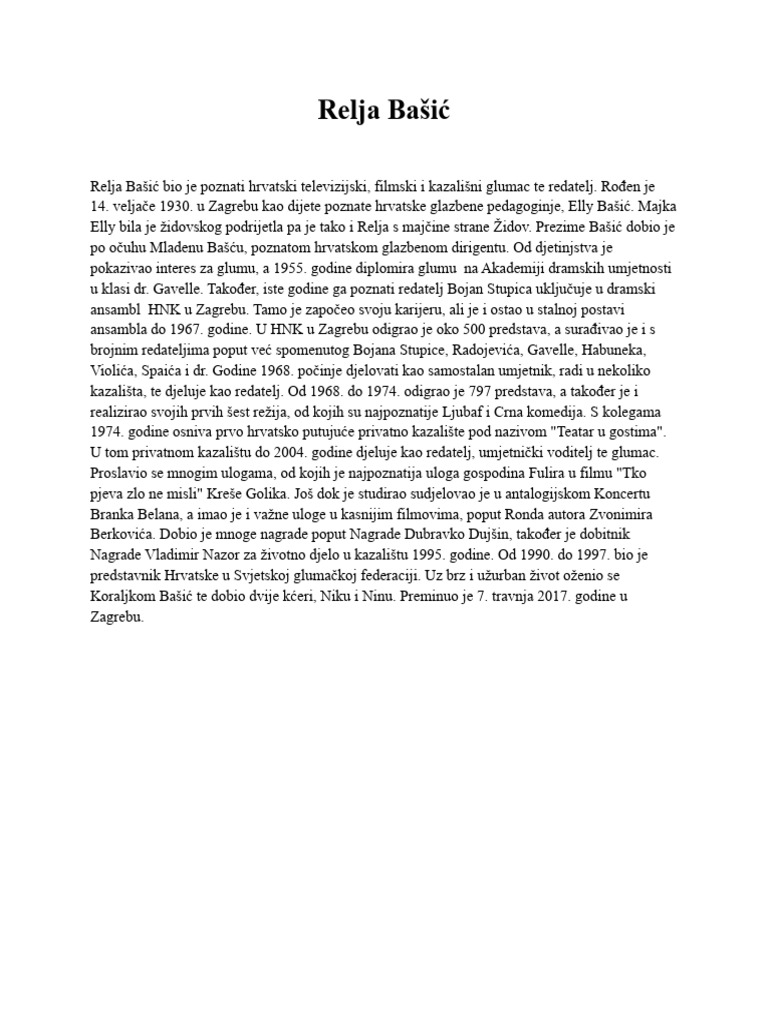 Relja Bašić | PDF