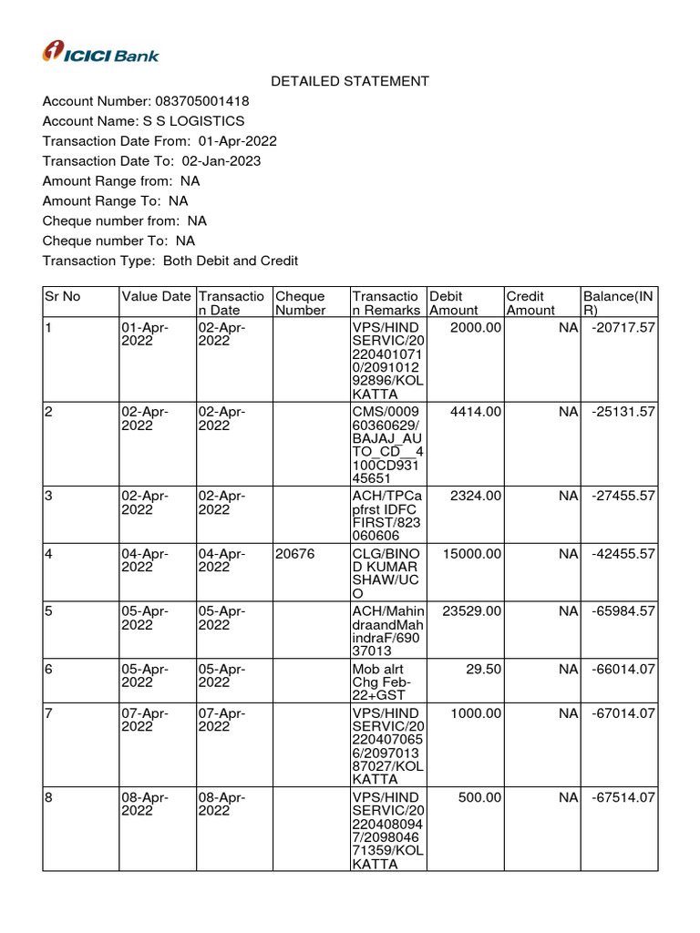 Detailstatement - 2 1 2023@19 0 11 | PDF | Debits And Credits | Financial Transaction