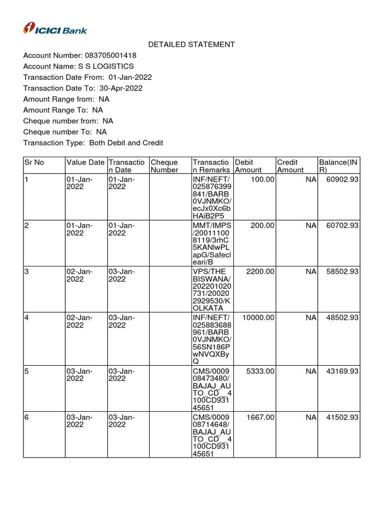 Detailstatement - 16 1 2023@17 2 33 | PDF | Transaction Account ...